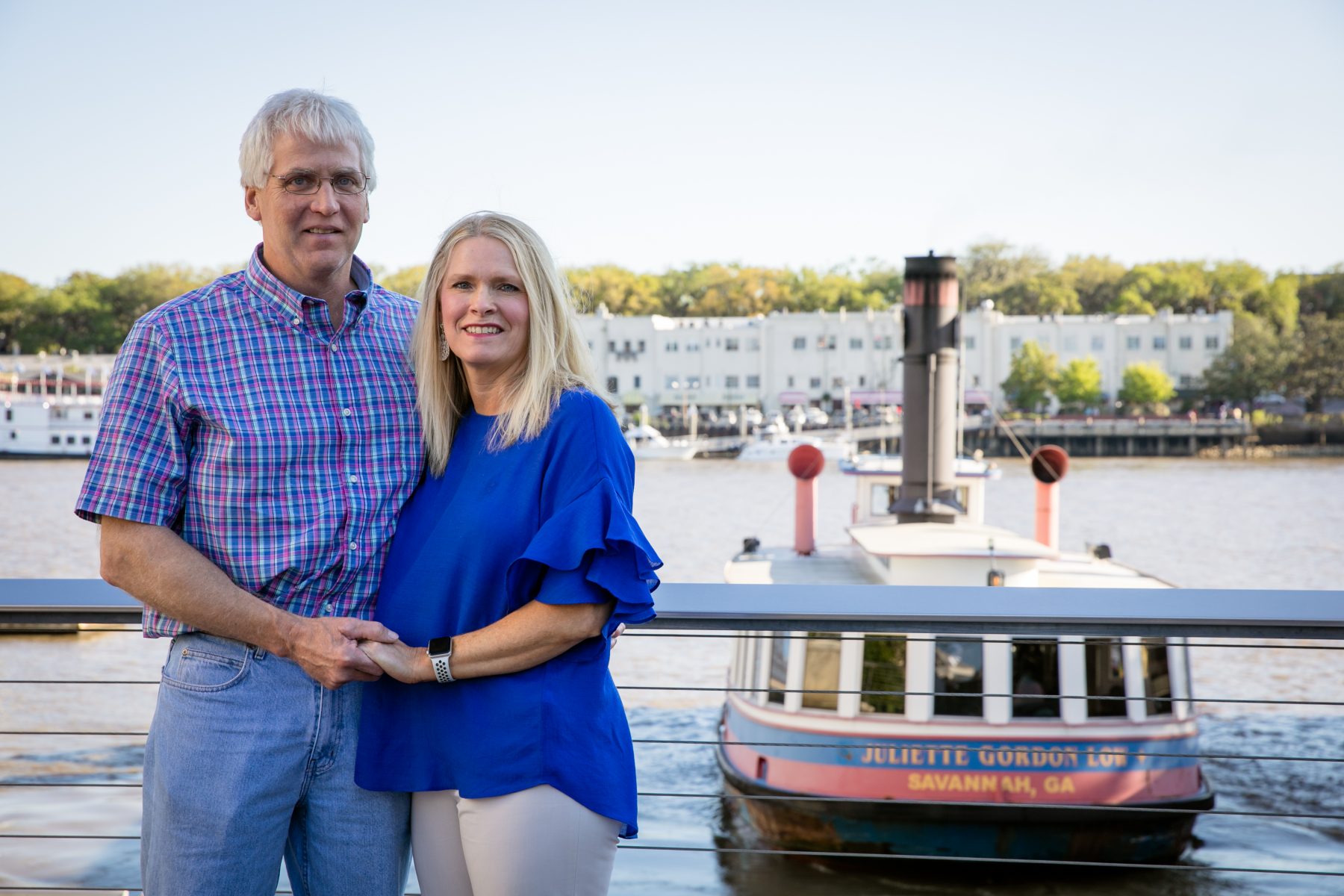 Janice and Tommy - River Street backdrop photos - Dream Weaver Photos